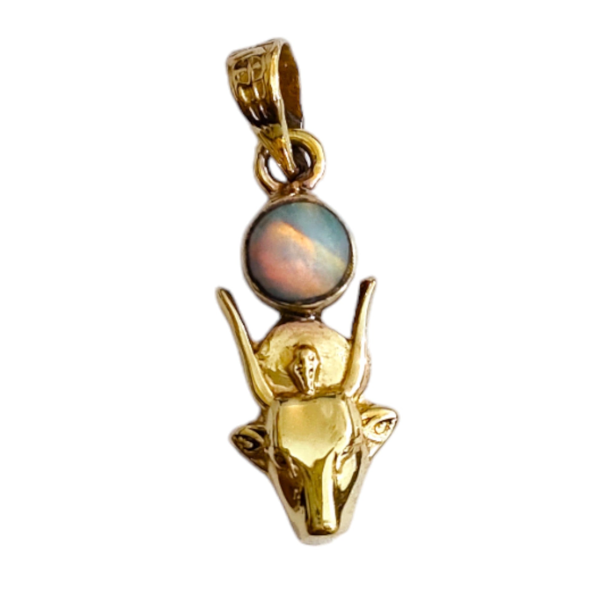 opal cow head | ancientegyptjewelry