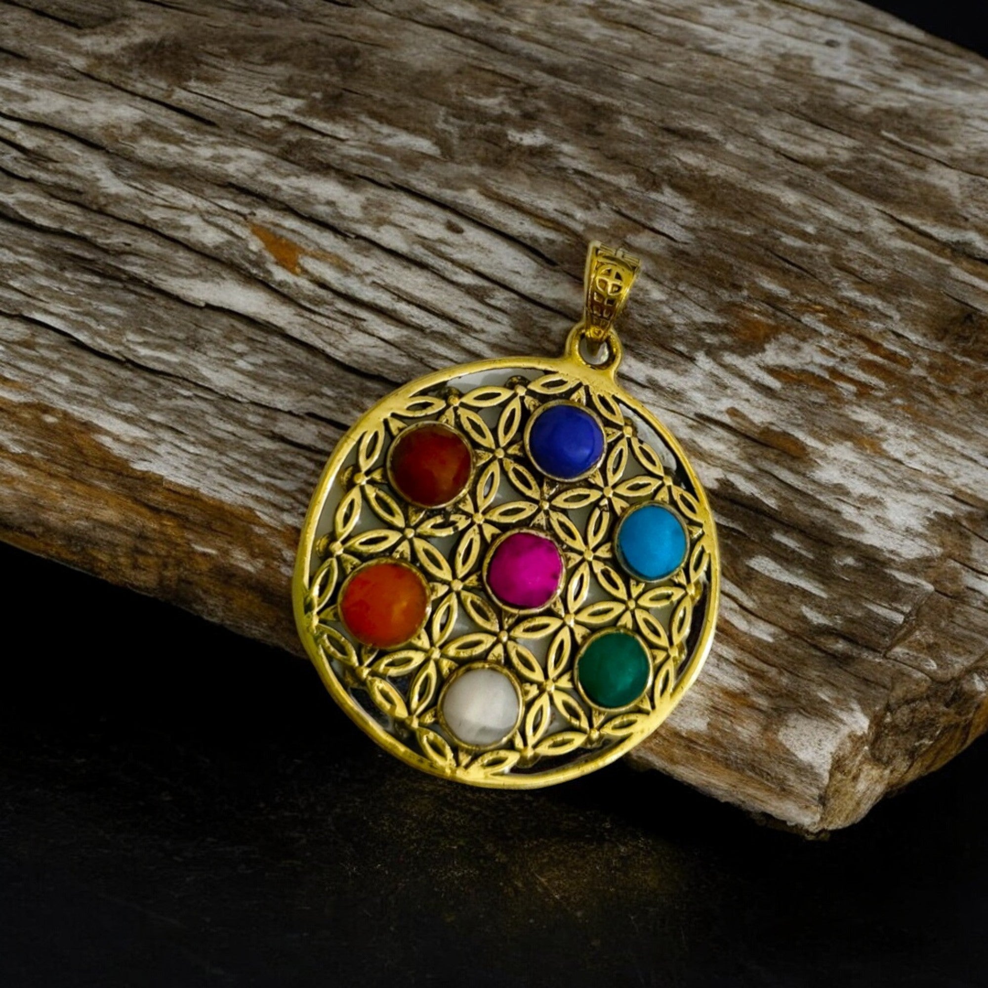 Seven Chakra Amulet Pendant | ancientegyptjewelry